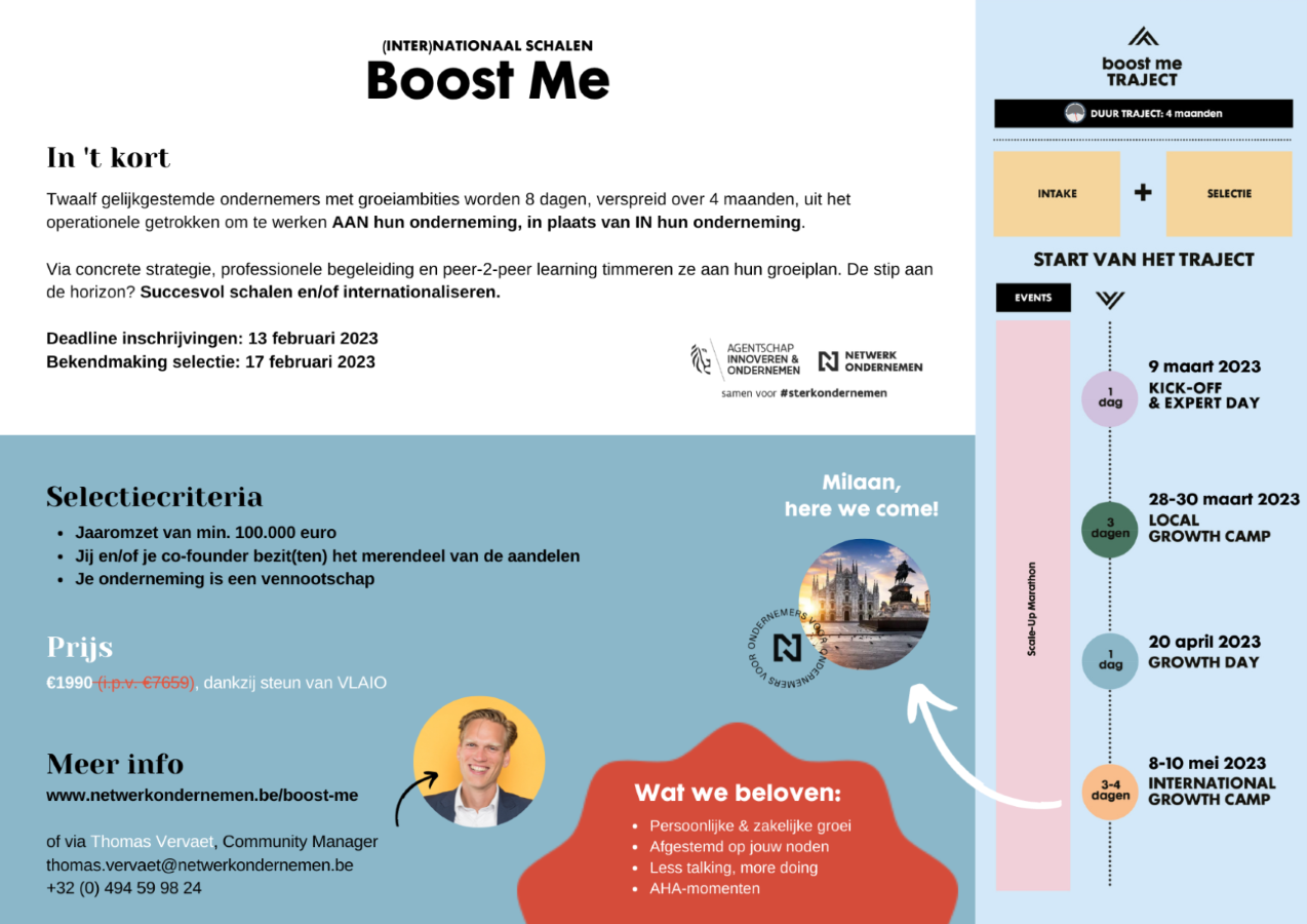 Boost Me editie 10 | VLAIO
